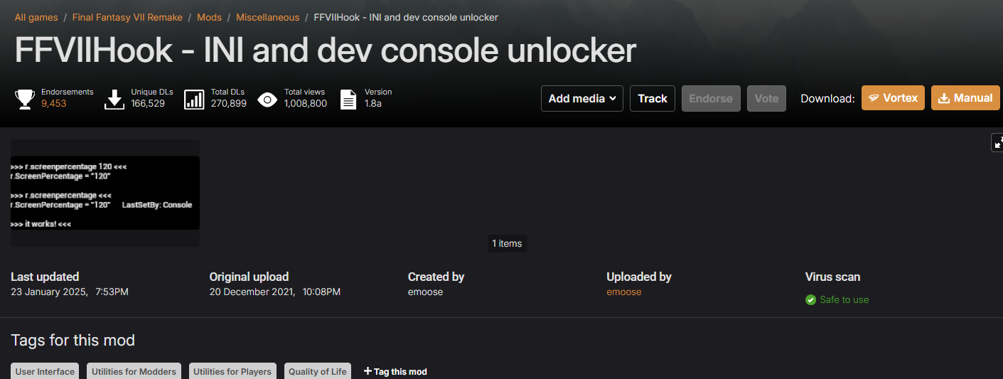 【FF7リメイク】おすすめのMOD(チート・ティファ見た目)一覧とMOD入れ方導入手順の解説【Final Fantasy VII Remake ...